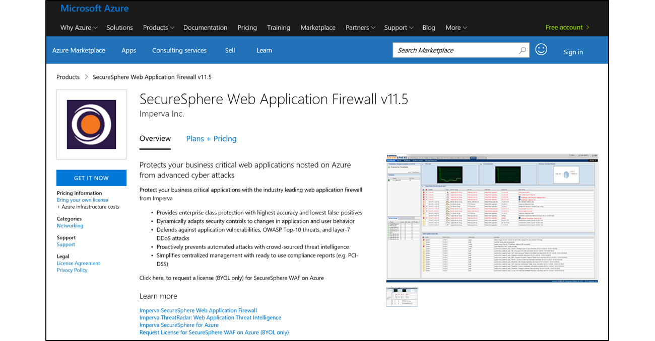 Imperva SecureSphere for Azure | SBテクノロジー (SBT)